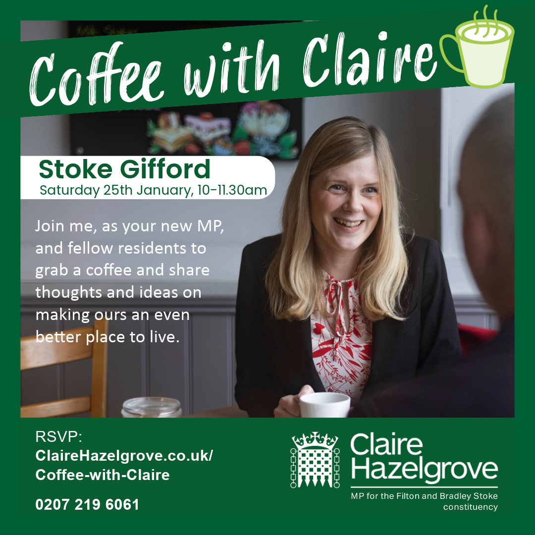 Coffee with Claire – Stoke Gifford - Claire Hazelgrove